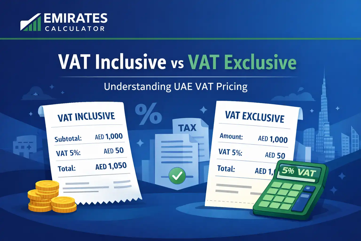Difference Between VAT Inclusive and Exclusive Prices (UAE Guide)